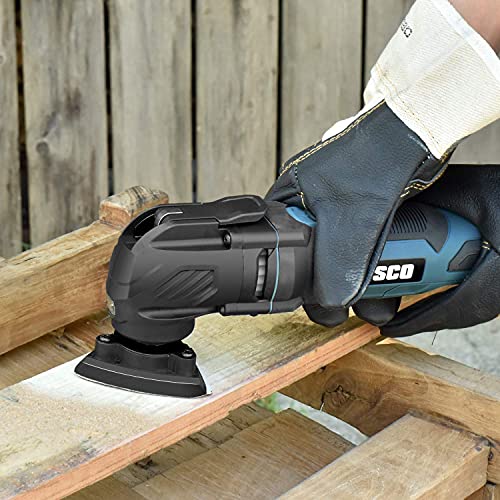 WESCO Oscillating Tool Kit, 2.5 Amp Corded Oscillating Multi-Tool with 15 Accessories, Variable Speed Oscillating, 3.2°Oscillation Angle, Universal Fit System, Carry Bag