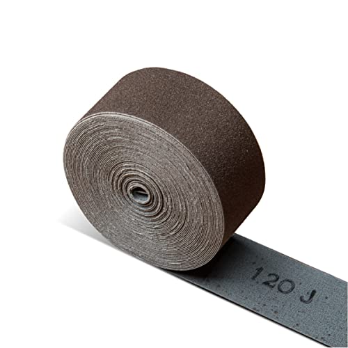 POWERTEC 49000 120 Grit Emery Cloth Sanding Paper Roll, 1-1/2-Inch x 10 Yards