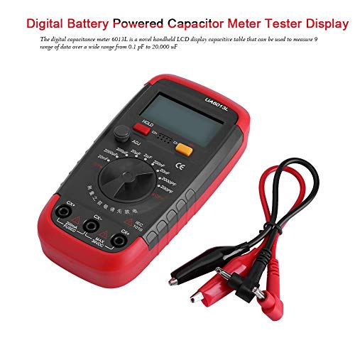 Capacitor Tester, Capacitance Meter, Portable Capacimeter, LCD Digital for Measuring for Test