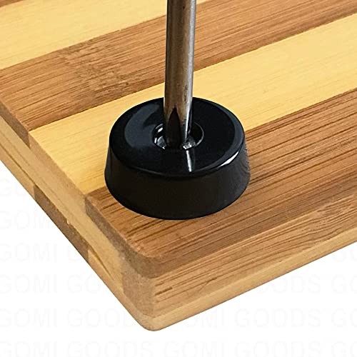 16 Cutting Board Rubber Feet with Stainless Steel Screws & Washer, (Size: 1” W x 0.35” H), Premium Soft Grips for Appliances, Furniture, Electronics - Non Marking, Non Slip, Anti-Skid Material