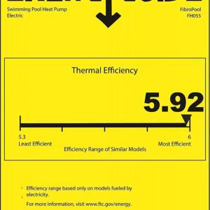 FibroPool Swimming Pool Heat Pump - FH255 55,000 BTU - for Above and In Ground Pools and Spas - High Efficiency, All Electric Heater - No Natural Gas or Propane Needed