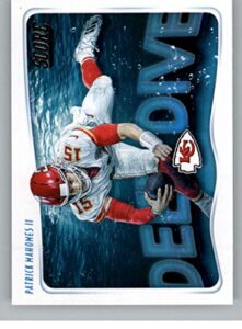 2020 score deep dive football #1 patrick mahomes ii kansas city chiefs official nfl football retail insert card from panini america