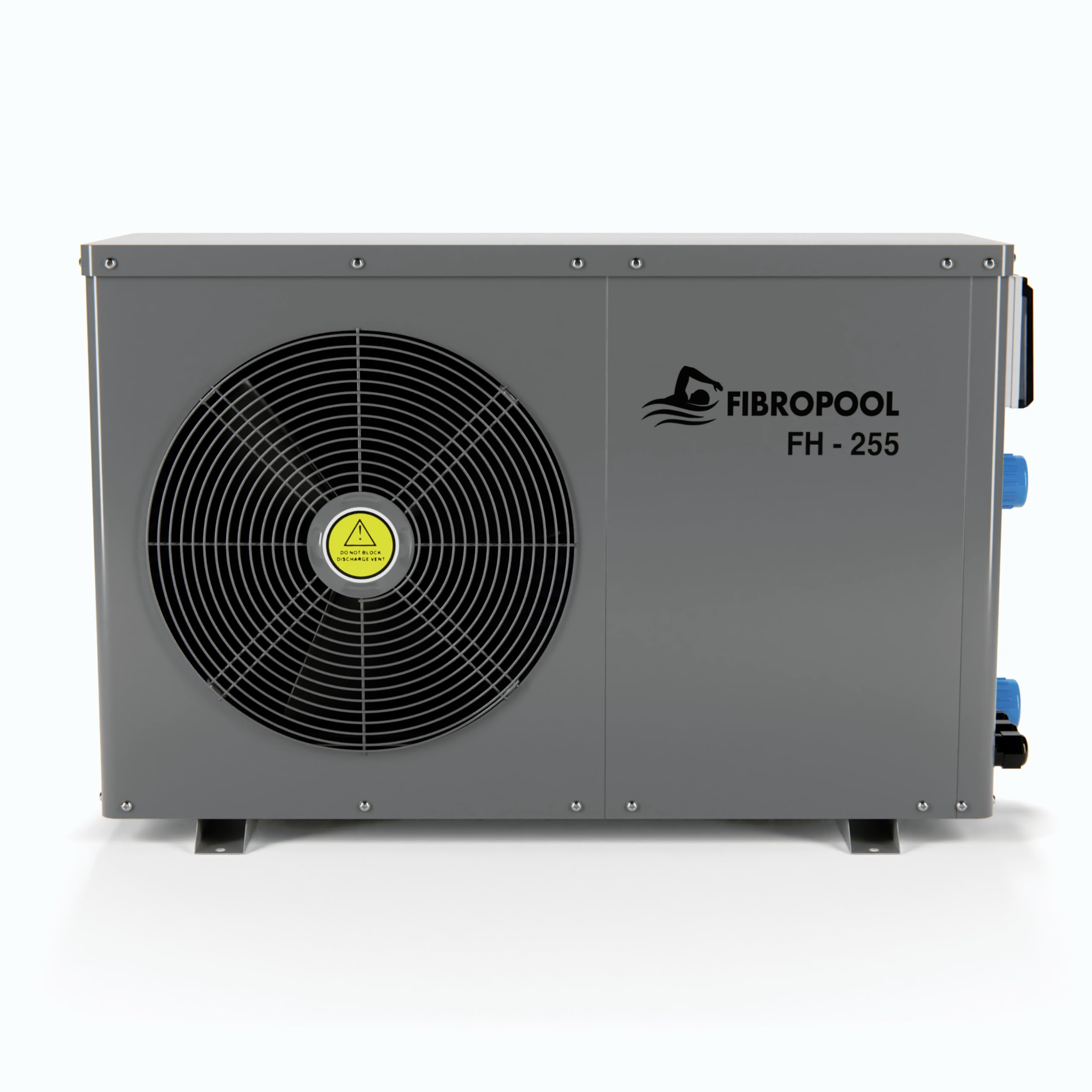 FibroPool Swimming Pool Heat Pump - FH255 55,000 BTU - for Above and In Ground Pools and Spas - High Efficiency, All Electric Heater - No Natural Gas or Propane Needed