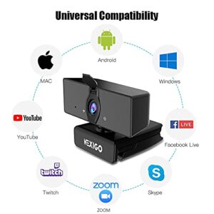 NexiGo N660 1080P Business Webcam, Dual Microphone & Privacy Cover, USB FHD Web Computer Camera, Plug and Play, for Zoom/Skype/Teams/Webex, Laptop MAC PC Desktop