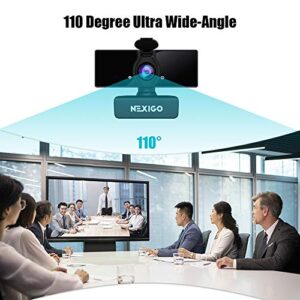 NexiGo N660 1080P Business Webcam, Dual Microphone & Privacy Cover, USB FHD Web Computer Camera, Plug and Play, for Zoom/Skype/Teams/Webex, Laptop MAC PC Desktop