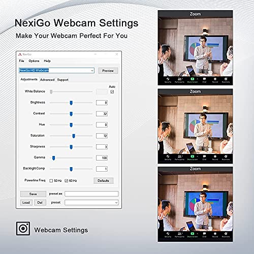 NexiGo N660 1080P Business Webcam, Dual Microphone & Privacy Cover, USB FHD Web Computer Camera, Plug and Play, for Zoom/Skype/Teams/Webex, Laptop MAC PC Desktop