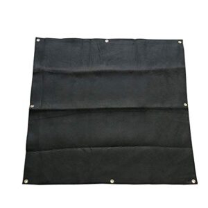 OASD 3x3FT 16 oz High Tempe Welding Felt 450GSM Carbon Fiber Welding Protective Blanket with the Pre-oxidation and Carbonization Treatment 3mm Thickness, Torch Shield Plumbing Heat and Grommets