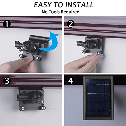 OkeMeeo Vinyl Siding Mount for Ring Solar Panel and Arlo Solar Panel for Maximum Sunlight Exposure (Black, 1 Pack)(NOT for Ring Super Solar Panel)