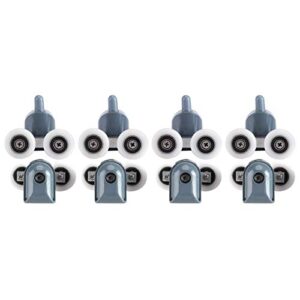 fastuu pulleys rollers, low noise shower door rollers, easy clean door roller, shower cabins for bathroom(double wheel)