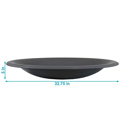 Sunnydaze Steel Replacement Fire Bowl for DIY or Existing Fire Pits - Black High-Temperature Paint Finish - 32-Inch