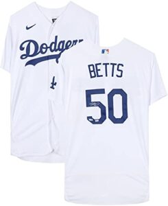 mookie betts los angeles dodgers autographed white nike authentic jersey - autographed mlb jerseys