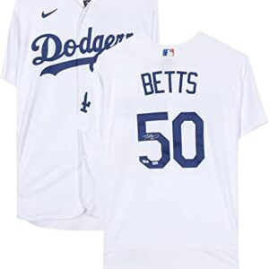 Mookie Betts Los Angeles Dodgers Autographed White Nike Authentic Jersey - Autographed MLB Jerseys