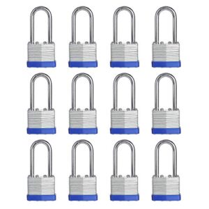 fu volante lock, 1-9/16" (40mm) laminated keyed padlocks, keyed alike locks, 2 inch long shackle locks- pack of 12