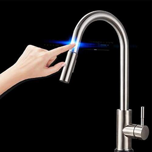 Stainless steel nikle brushed Touch Free Automatic Sensor Kitchen Sink Faucet Chrome Single Hole mixer tap