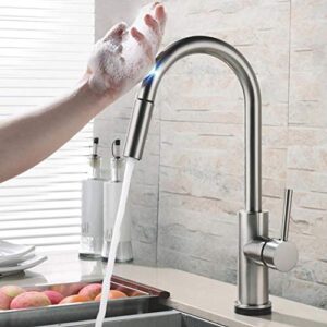 Stainless steel nikle brushed Touch Free Automatic Sensor Kitchen Sink Faucet Chrome Single Hole mixer tap