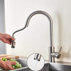 Stainless steel nikle brushed Touch Free Automatic Sensor Kitchen Sink Faucet Chrome Single Hole mixer tap