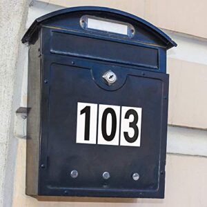 Outus 240 Pieces 10 Sheets Numbers Stickers Mailbox Numbers Self Adhesive Vinyl Numbers for Residence and Mailbox Signs (2 Inch, Black on White)