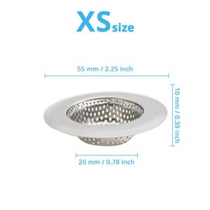 KUFUNG Sink Strainer, Basket Stainless Steel Bathroom Sink, Utility, Slop, Kitchen and Lavatory Sink Drain Strainer Hair Catcher (2.25 inch, 4Pack)…