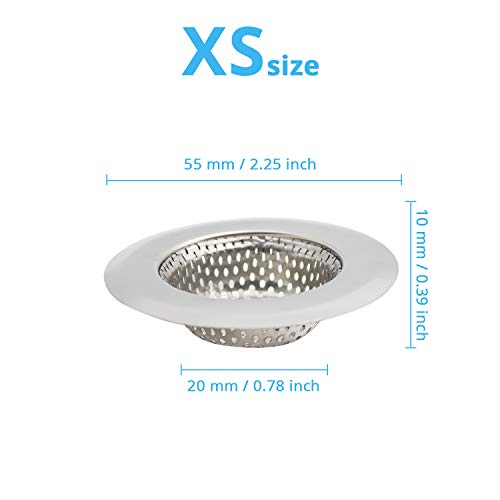 KUFUNG Sink Strainer, Basket Stainless Steel Bathroom Sink, Utility, Slop, Kitchen and Lavatory Sink Drain Strainer Hair Catcher (2.25 inch, 4Pack)…