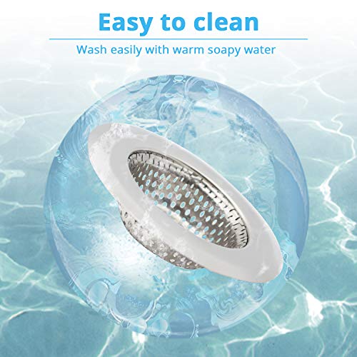 KUFUNG Sink Strainer, Basket Stainless Steel Bathroom Sink, Utility, Slop, Kitchen and Lavatory Sink Drain Strainer Hair Catcher (2.25 inch, 4Pack)…