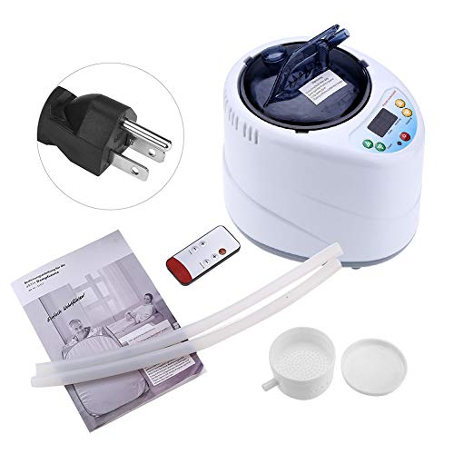 Ejoyous Sauna Steamer Machine for Home, 2L Portable Sauna Steam Generator Fumigation Machine Stainless Steel Pot with Intelligent Remote Control for Sauna Spa Tent Body Detox, US Plug