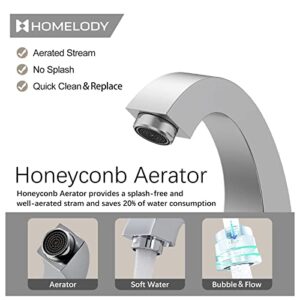 HOMELODY Widespread Bathroom Faucet 8 Inch, 2 Handle Bathroom Sink Faucet, 3 Hole Lavatory Faucet with Pop Up Drain, Chrome