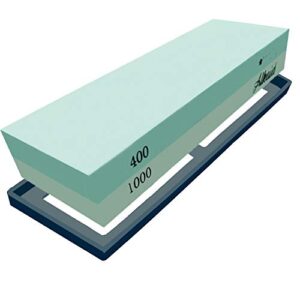 whetstone sharpening stone 400/1000 grit kit,whetstone knife sharpener stone with non-slip base,chef wet stone for knives,blades,waterstone kitchen gadgets