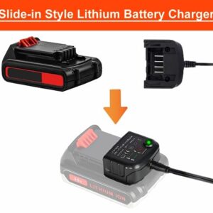 LALAFO LCS1620 20V Lithium Battery Charger Compatible with Black & Decker 16V 20V MAX Li-ion Battery LB20 LBX20 LBXR20 LBXR2020-OPE LBXR2520 LBX4020 LB2X4020 LBXR16 BL1514