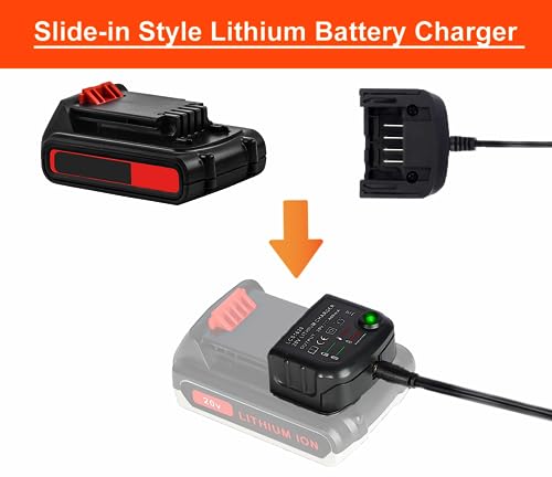 LALAFO LCS1620 20V Lithium Battery Charger Compatible with Black & Decker 16V 20V MAX Li-ion Battery LB20 LBX20 LBXR20 LBXR2020-OPE LBXR2520 LBX4020 LB2X4020 LBXR16 BL1514