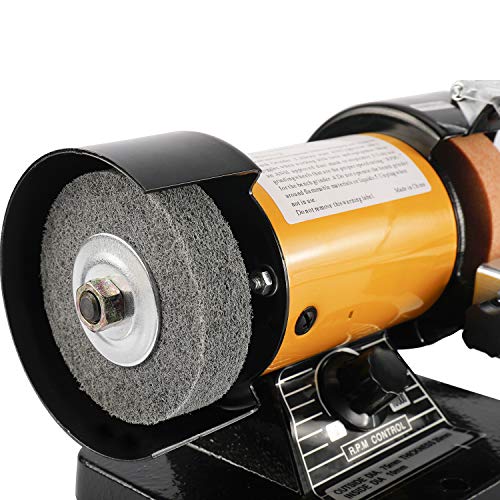 3" Multipurpose Mini Bench Grinder Polisher with 31" Long Flexible Shaft and Accessories, Variable Speed Dial 0-10000 RPM, 110V 150W Single Phase Motor