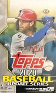 2020 topps update baseball hobby box (24packs/14 cards 1 silver pack: 1 auto or mem)