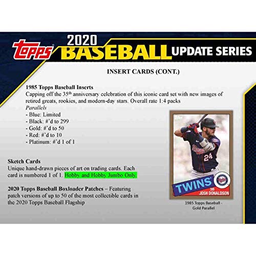 2020 Topps Update Baseball Hobby Box (24Packs/14 Cards 1 Silver Pack: 1 Auto or Mem)