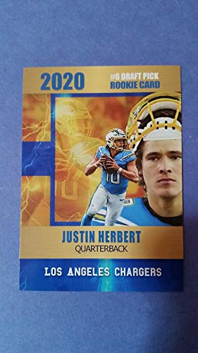 Justin Herbert 2020 Rookie Card Gold Platinum Only 2,000 made LA Chargers