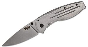 sog knives aegis frame lock folding knife, black