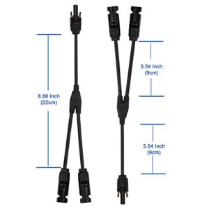 ACOPOWER 1 Pair Solar T/Y Branch Connectors (1 Pair M/FF + F/MM)