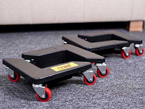 Pake Handling Tools - Furniture Corner Mover 3 Wheel Dolly- Low Profile Wheel Dollies Set of 4-880 lb. Load Capacity