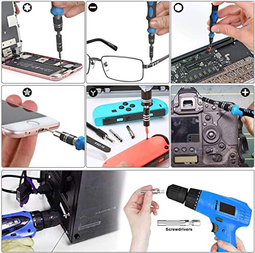 oGoDeal 155 in 1 Precision Screwdriver Set Professional Electronic Repair Tool Kit for Computer, Eyeglasses, iPhone, Laptop, PC, Tablet,PS3,PS4,Xbox,Macbook,Camera,Watch,Toy,Jewelers,Drone Blue