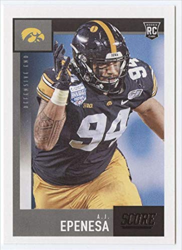 2020 Score #337 A.J. Epenesa RC Rookie Iowa Hawkeyes Football Trading Card