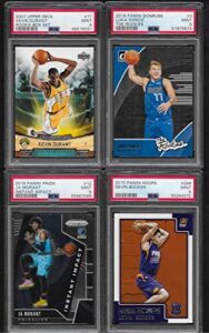 luka doncic kevin durant ja morant devin booker 4 card rookie lot graded psa 9 mint panini & ud nba superstars