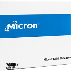 Micron 5300 PRO 7.68TB 3D NAND 2.5 Inch SATA Internal Solid State Drive Self-encrypting (SED) TCG Opal - MTFDDAK7T6TDS-1AW16ABYY