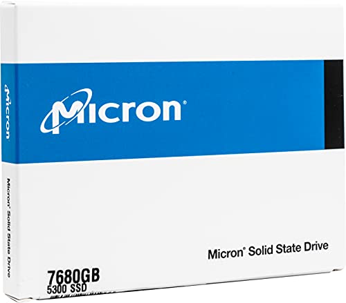 Micron 5300 PRO 7.68TB 3D NAND 2.5 Inch SATA Internal Solid State Drive Self-encrypting (SED) TCG Opal - MTFDDAK7T6TDS-1AW16ABYY