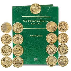 2018 p - 2023 p mint first 21 coins of american innovation dollars in u.s. innovation dollar folder - holds 57 coins dollar seller uncirculated