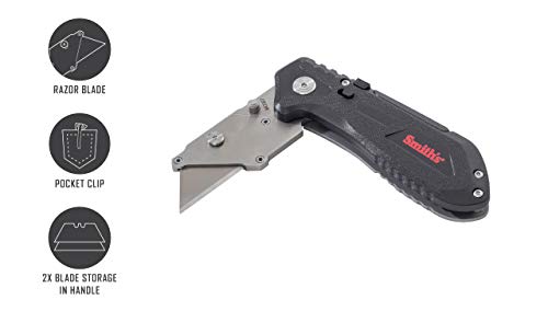 Smith's 51244 EdgeWork-Site Razor Knife, Black