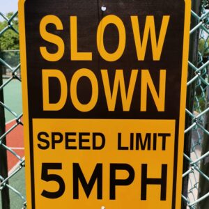 Joffreg Slow Down Speed Limit 5 MPH Sign,17 x12 Inches,Reflective Aluminum (2 Pack)