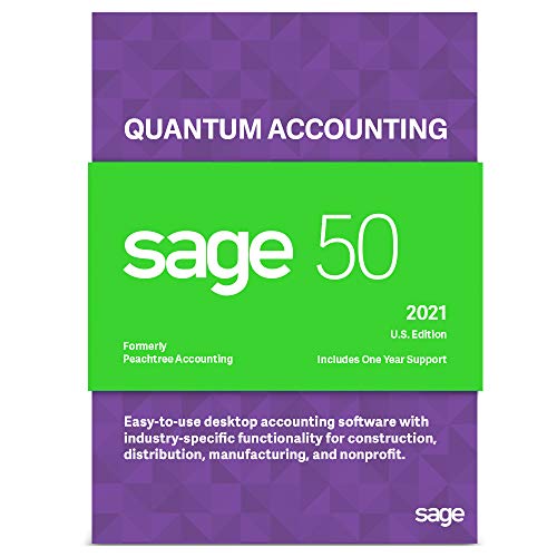 Sage Software Sage 50 Quantum Accounting 2021 U.S. 1-User Accounting Software