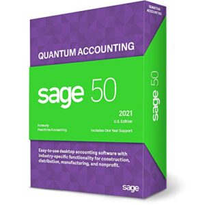 Sage Software Sage 50 Quantum Accounting 2021 U.S. 1-User Accounting Software