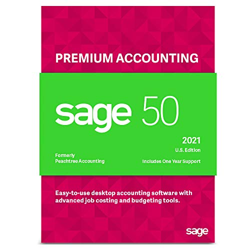 Sage Software Sage 50 Premium Accounting 2021 U.S. 1-User Small Business Accounting Software