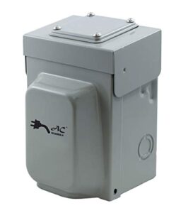 ac works super durable industrial grade locking power input inlet (cs6375 50amp metal box)