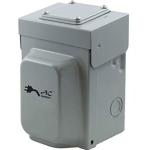 AC WORKS Super Durable Industrial Grade Locking Power Input Inlet (CS6375 50Amp Metal Box)