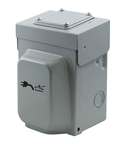 AC WORKS Super Durable Industrial Grade Locking Power Input Inlet (CS6375 50Amp Metal Box)